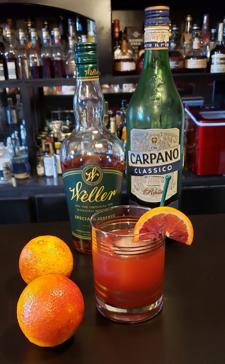 Blood Orange and Bourbon Boulevardier Cocktail Recipe - Marlee's Bar Stool